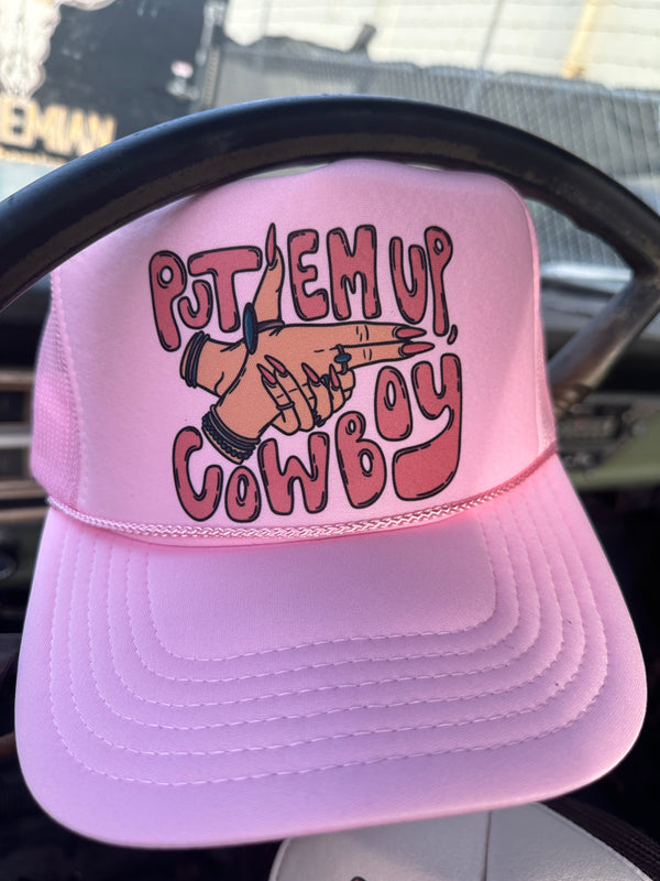Put Em Up, Cowboy Snap Back Trucker Hats (made to order) LC - Lil Bee's ...