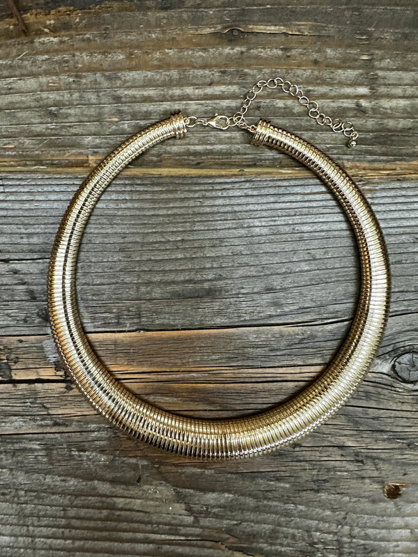 Cleopatra Snake Chain Coil Necklace - Lil Bee's Bohemian