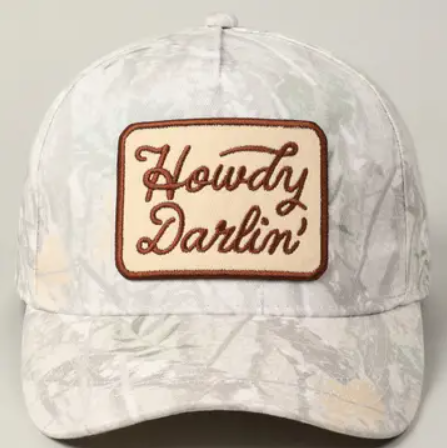 Howdy Darlin' Embroidered Patch Hat - Lil Bee's Bohemian