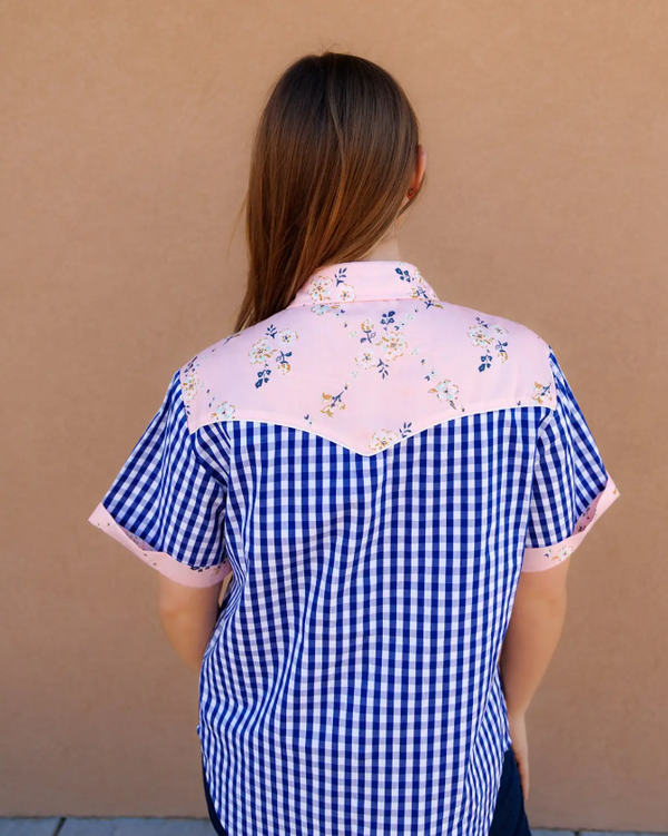 Cowgirl Dorothy Gingham Pearl Snap Blouse - Lil Bee's Bohemian