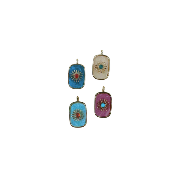 Starburst Stone Drop Pendant/Charm - Lil Bee's Bohemian
