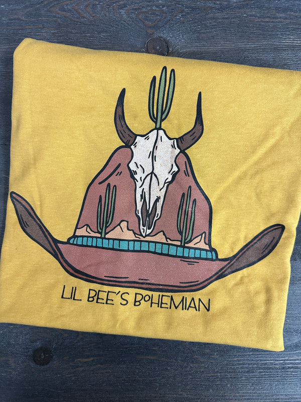 Mad Hatter Cactus Bullhead Skull Cowboy Hat Graphic Tee (made 2 order ...